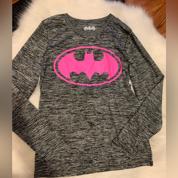 Batman | Tops | Batman Womens Long Sleeve Pink Batman Logo Tshirt ...